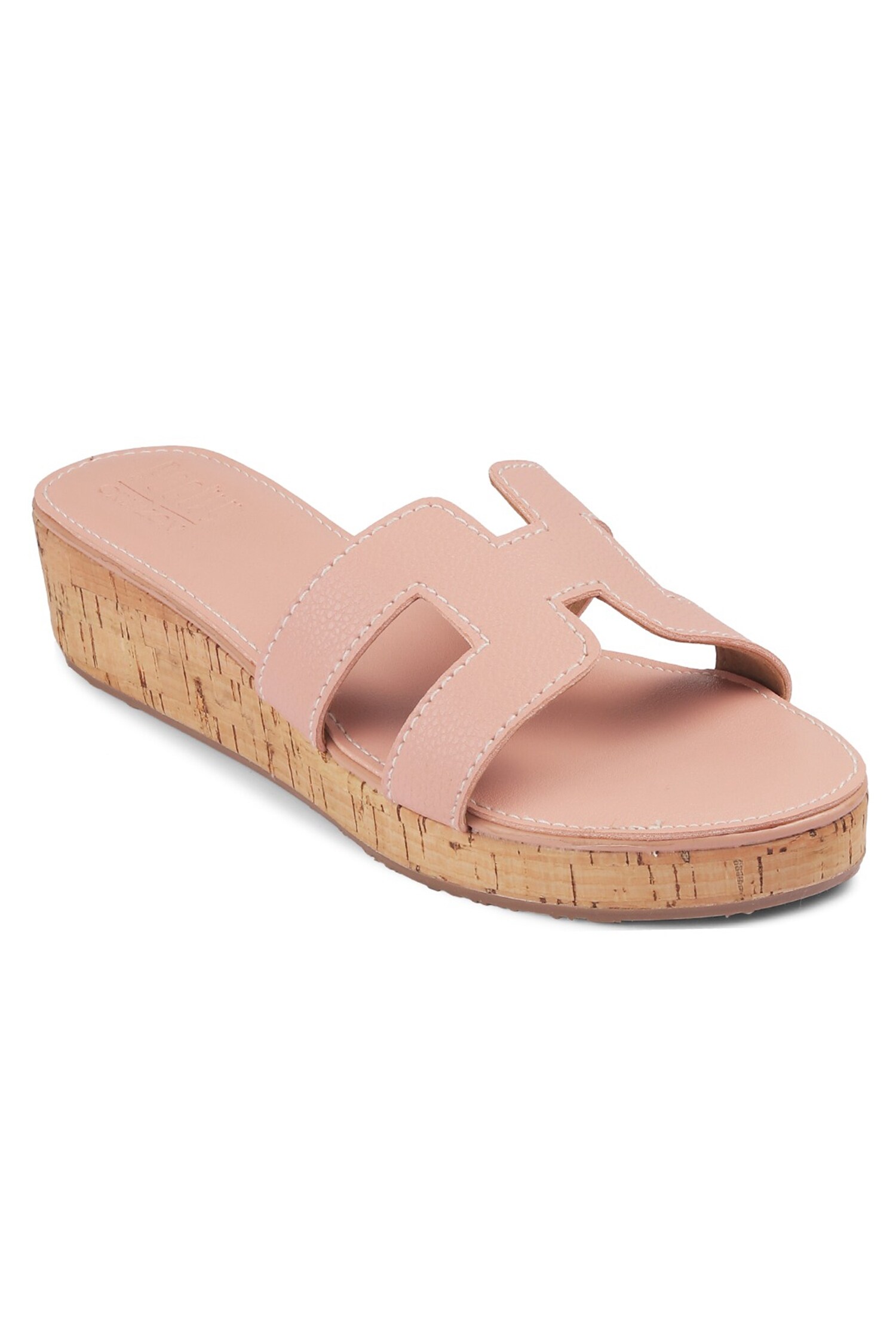 Buy Crimzon Pink Tpr Sole Spirit Cut-out Strap Wedges Online | Aza Fashions