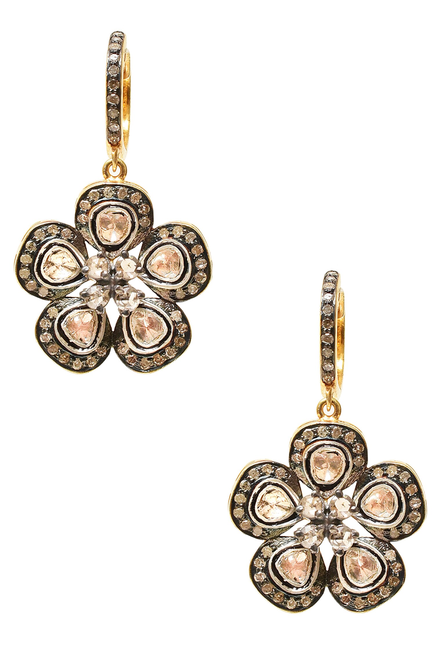 Buy The Alchemy Studio Paloma Uncut Diamond Dangler Earring Online | Aza Fashions