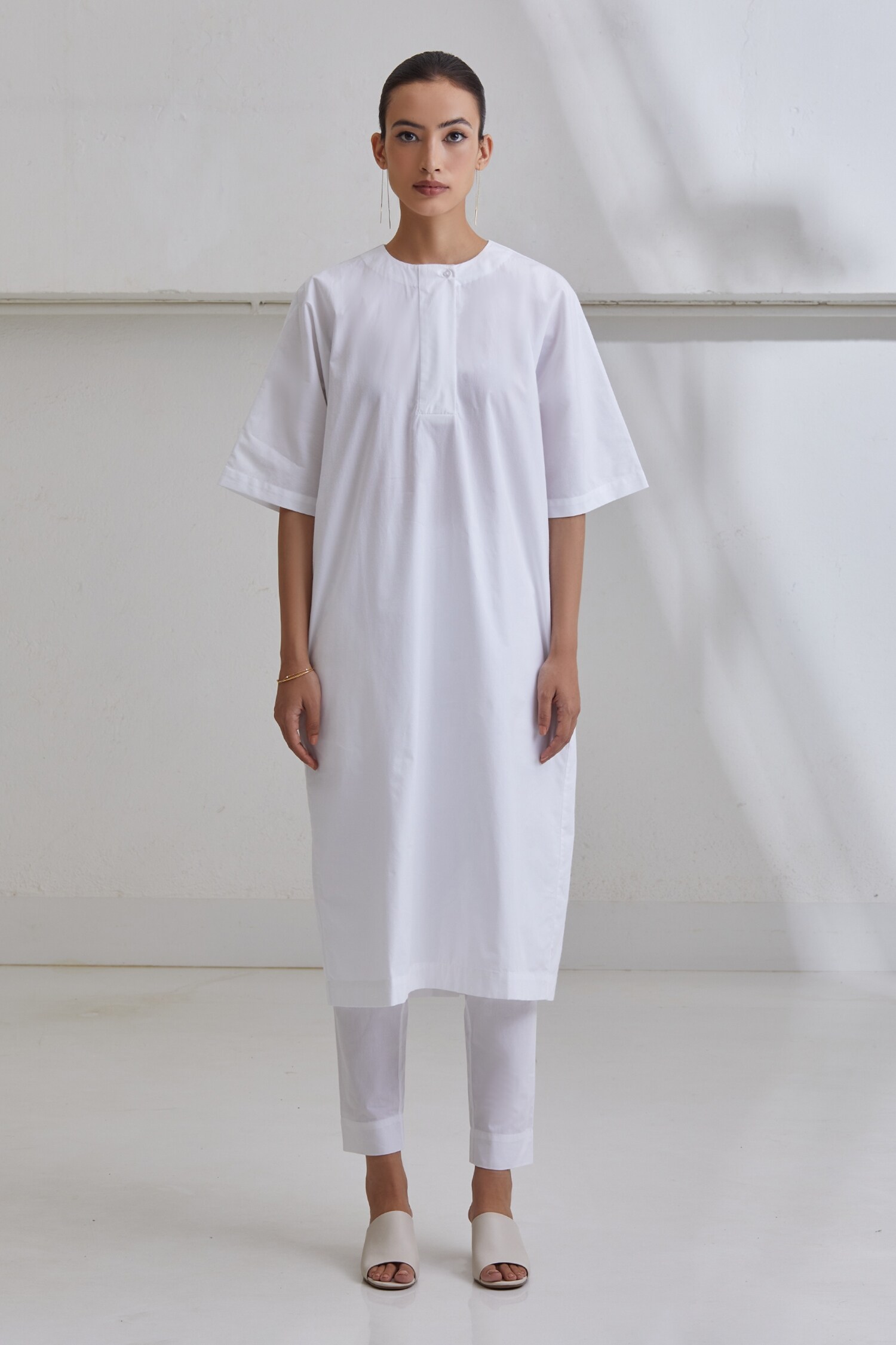 Buy The Summer House White Letni Organic Cotton Tunic Online | Aza Fashions