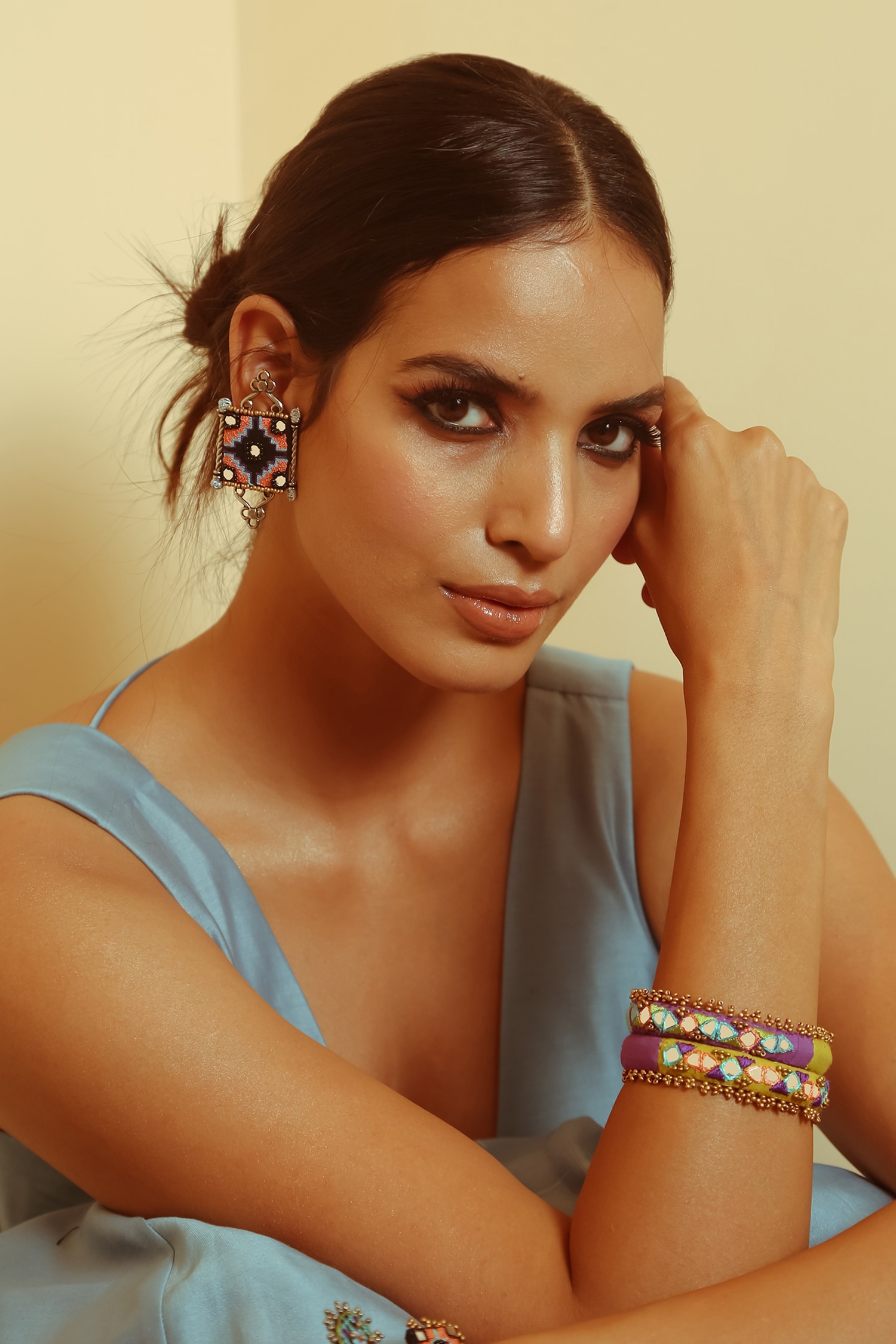 Buy NakhreWaali Suhavi Handcrafted Bangles (Set of 2) Online | Aza Fashions