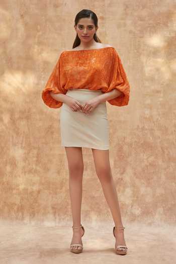 Buy Flame Lily Printed Top by Ankita Dharman at Aza Fashions
