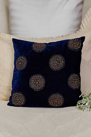 Buy Circle Embroidered Cushion Cover by ALCOVE at Aza Fashions
