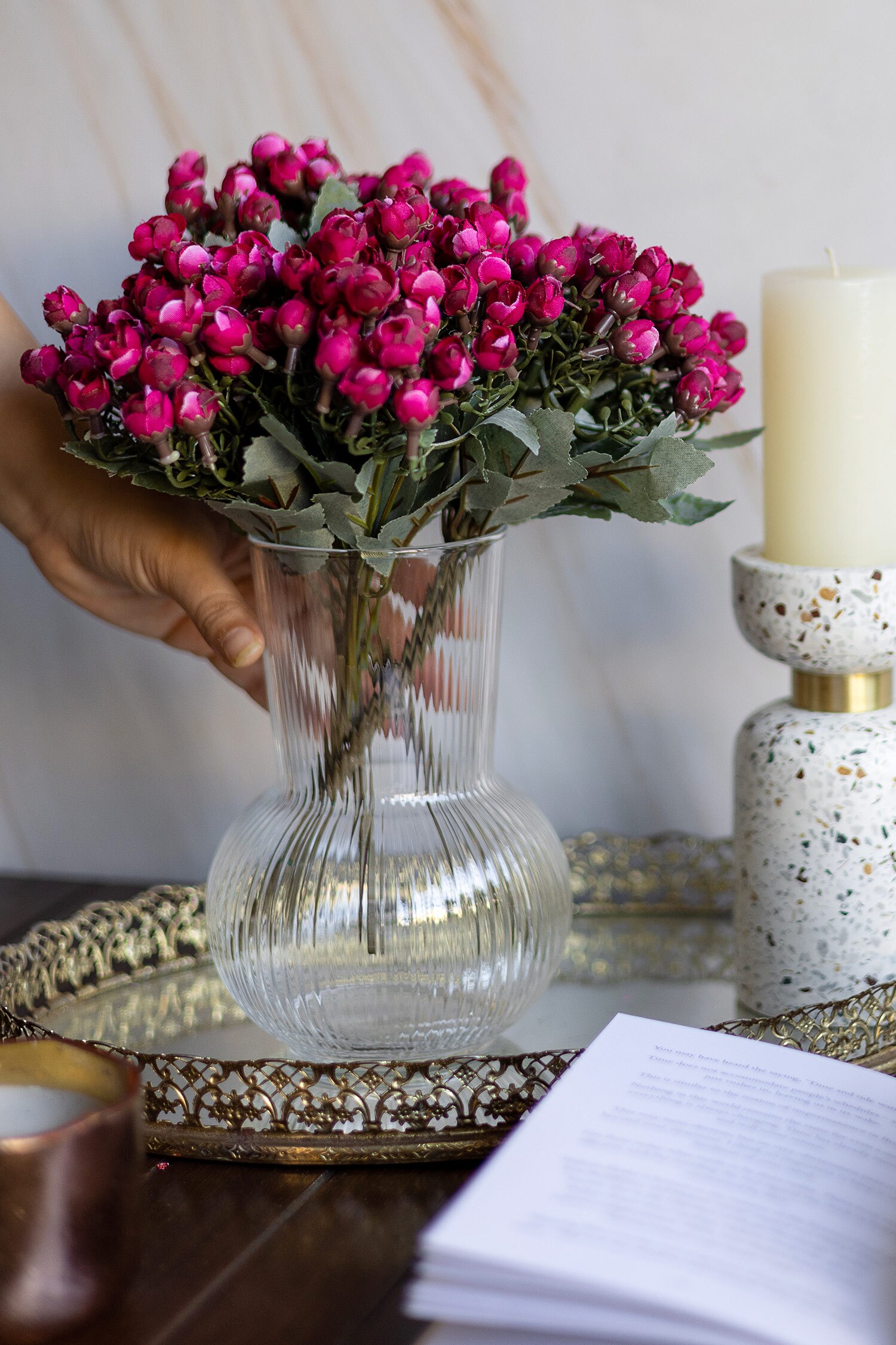 Buy Miniature Shaded Rose Buds - 2 Pcs by H2H at Aza Fashions