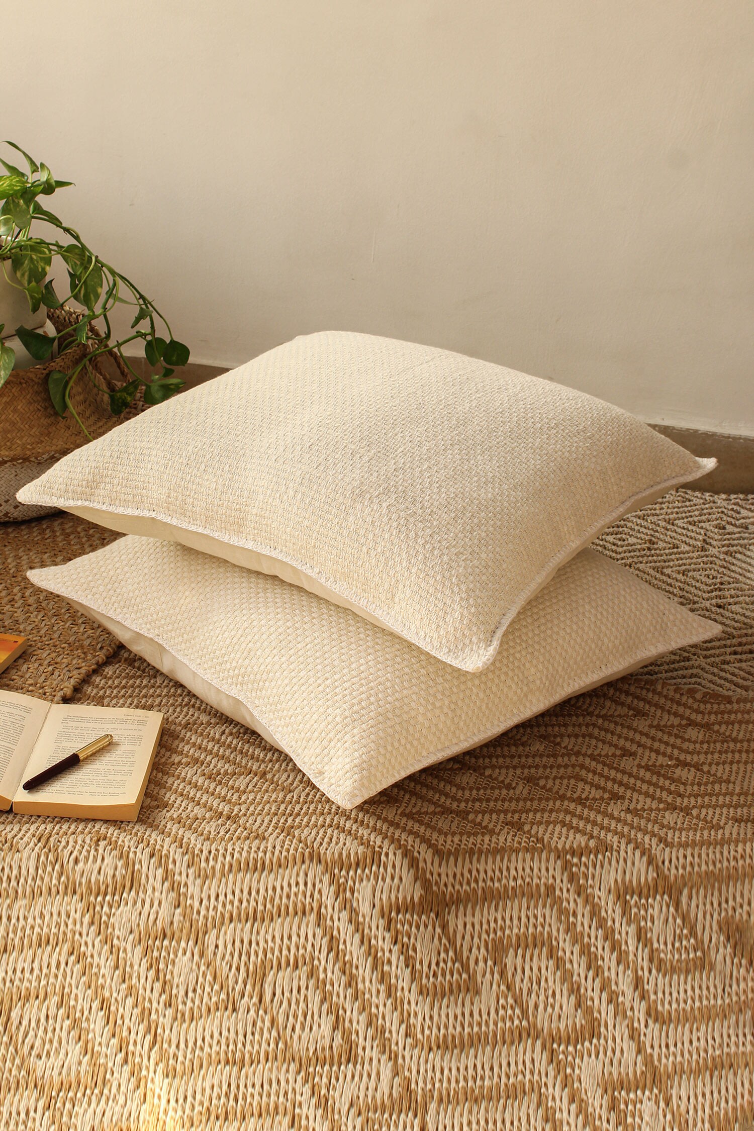 Buy Vindhya Cluster Embroidered Cushion Covers - 2 Pcs by House This at ...