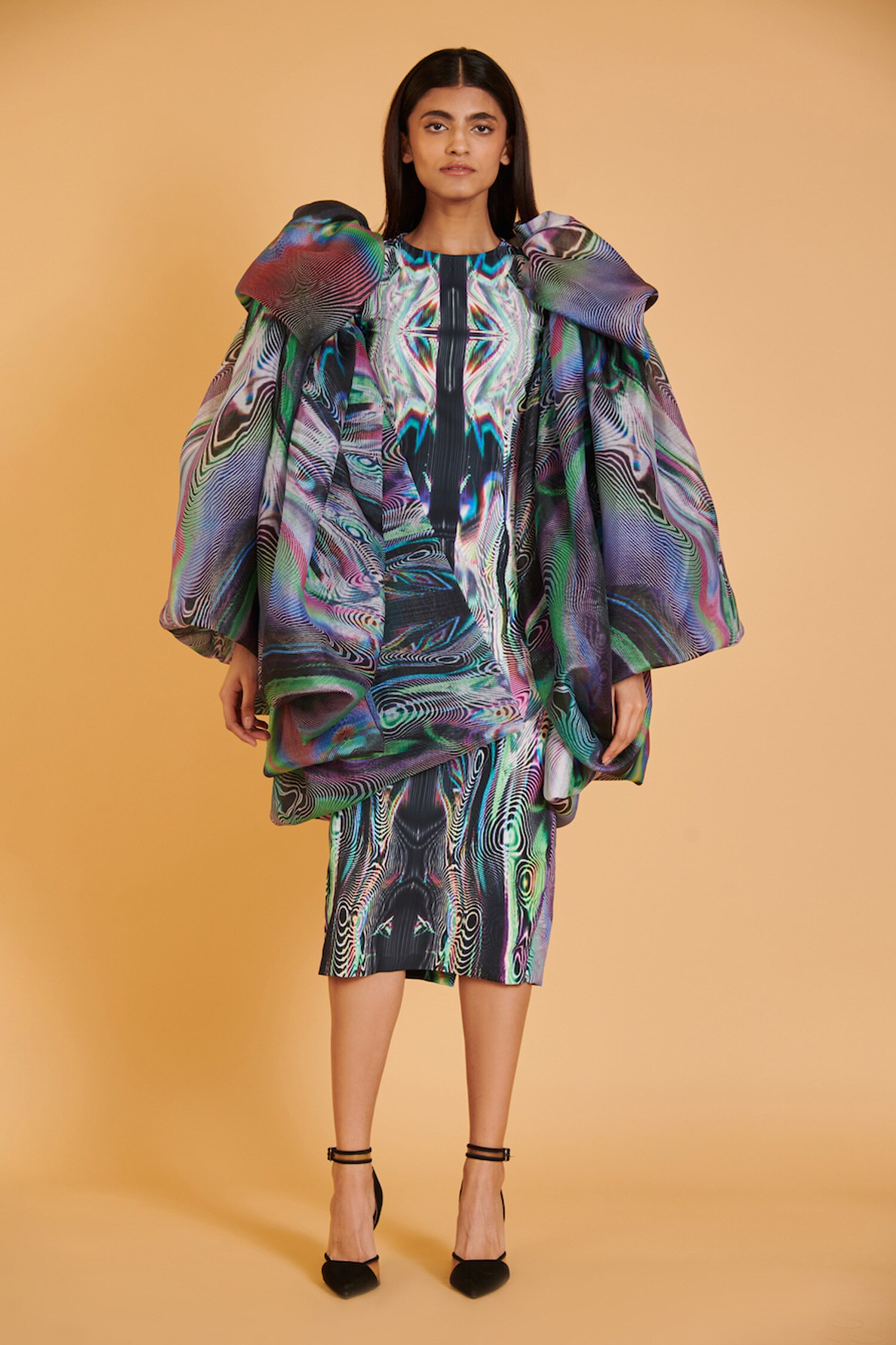 Buy Diffraction Digital Print Jacket by Siddartha Tytler at Aza Fashions