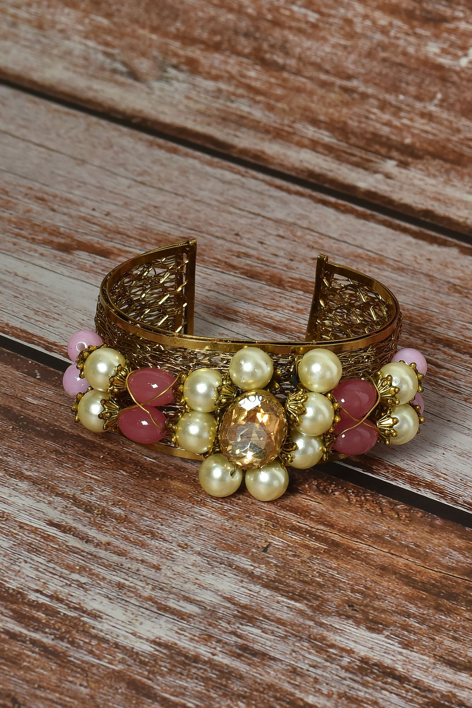 Buy Nazaakat by Samara Singh Bead And Stone Embellished Bracelet Online ...
