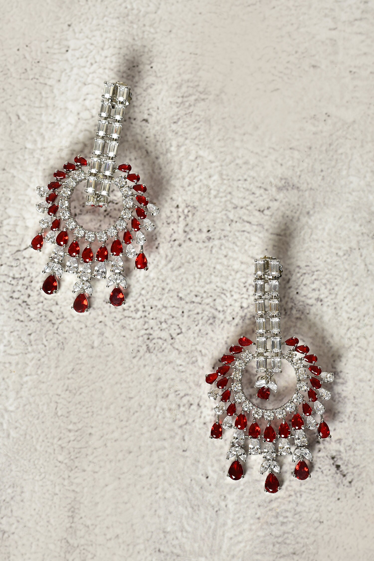 Buy Our Purple Studio Stone Embellished Dangler Earrings Online | Aza ...