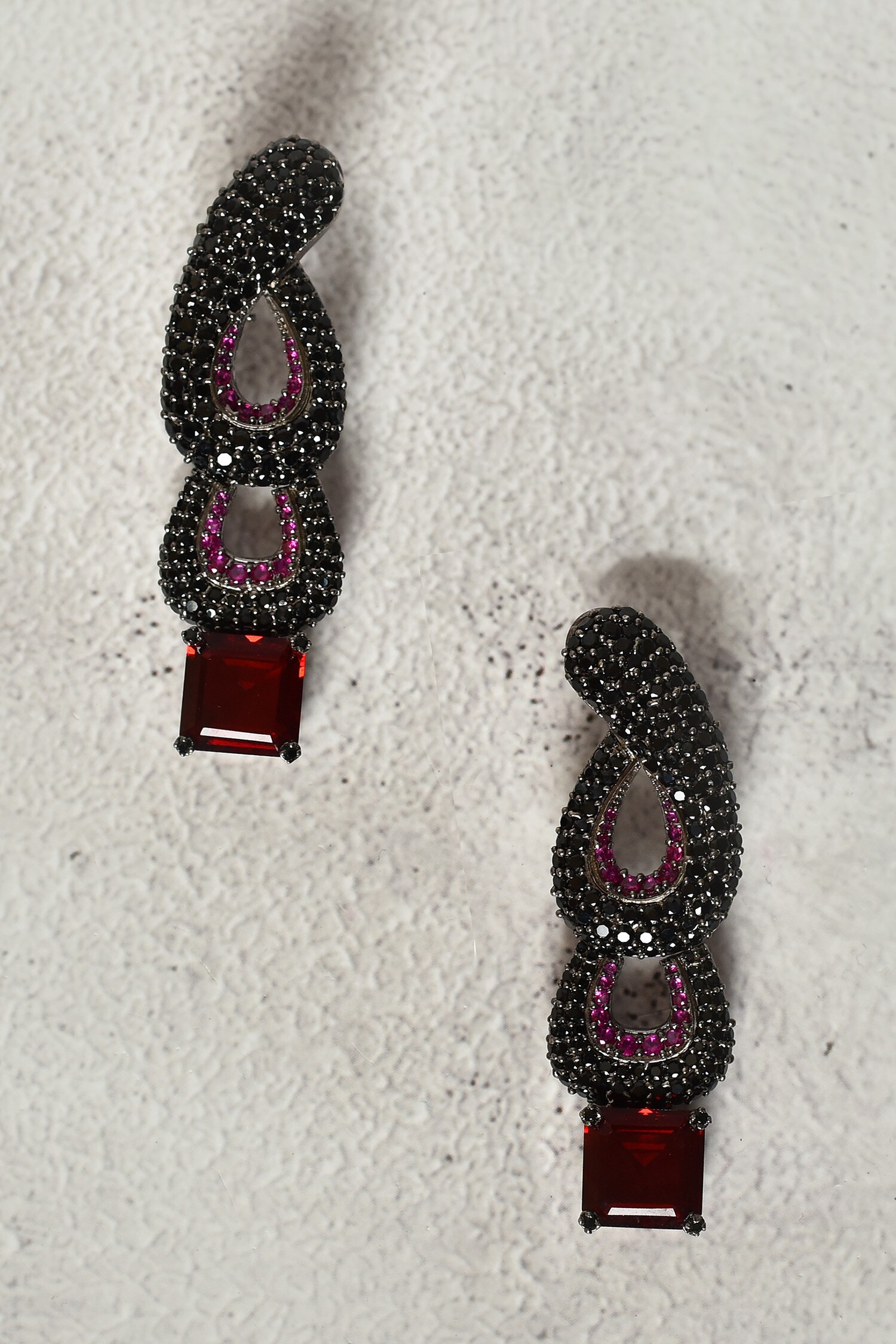 Buy Our Purple Studio Embellished Dangler Earrings Online | Aza Fashions