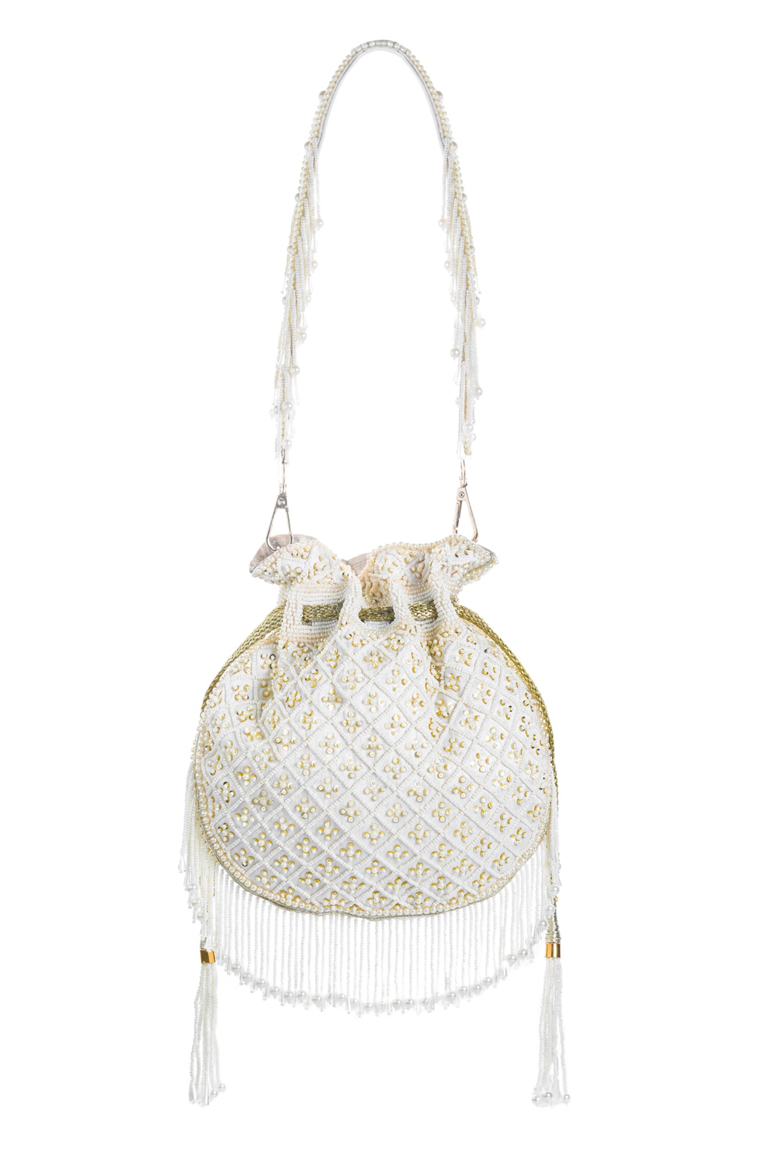 Buy Aloha by PS Bead Embellished Tassel Potli Bag Online | Aza Fashions