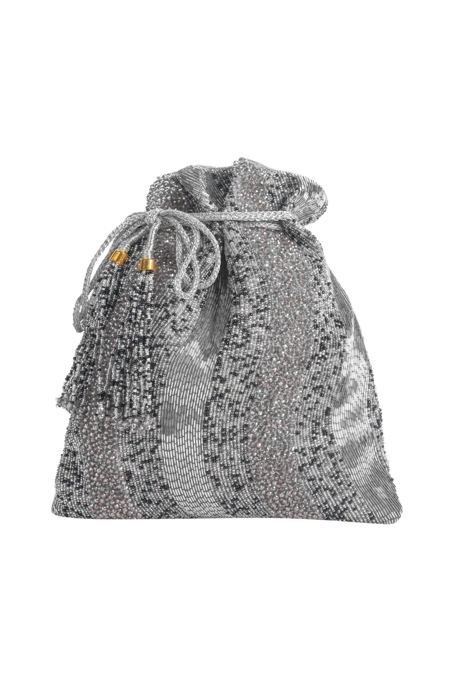 Buy Aloha by PS Satin Silk Bead Embellished Potli Bag Online | Aza Fashions