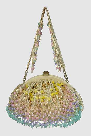 Buy Lovetobag Opal Embellished Soft Pouch Online | Aza Fashions