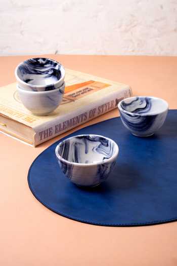 Buy Firefly Ceramic Marble Katori Bowl (Set of 2) Online | Aza Fashions