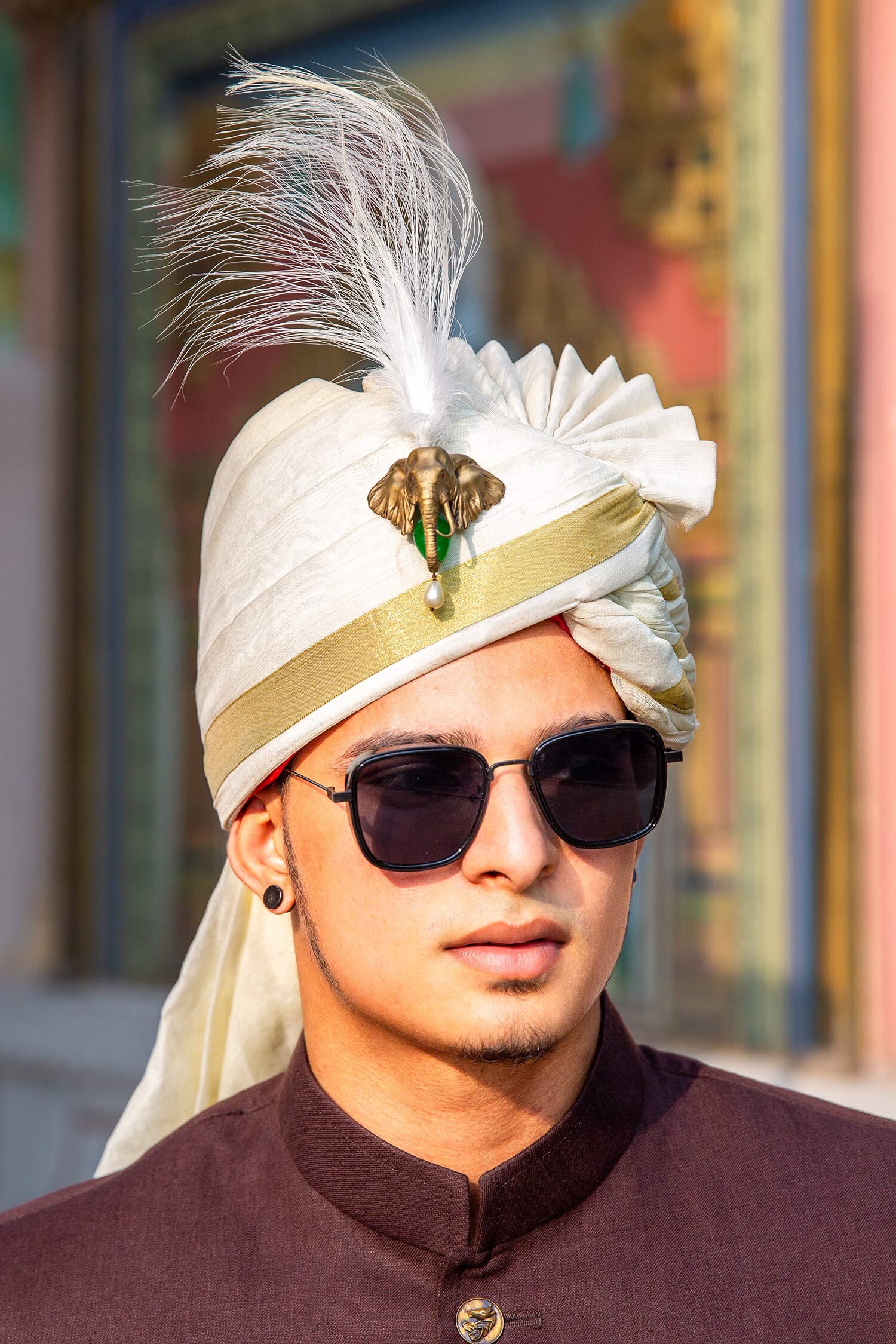 Buy Cosa Nostraa Gold The Majesty Kalangi Online | Aza Fashions