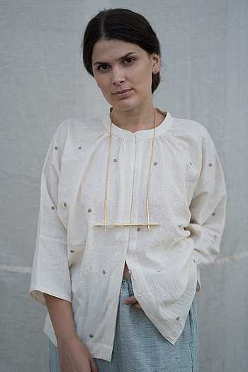 Buy De'anma Geometric Long Necklace Online | Aza Fashions