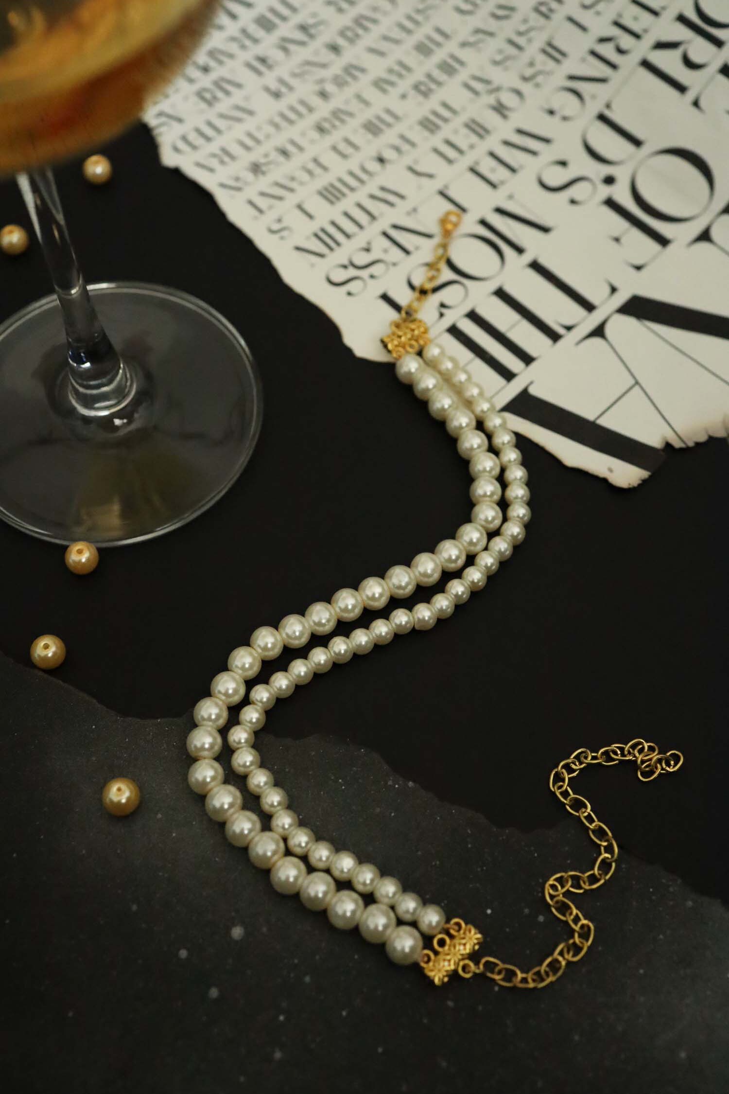 Buy Phiroza Layered Choker Necklace Online | Aza Fashions