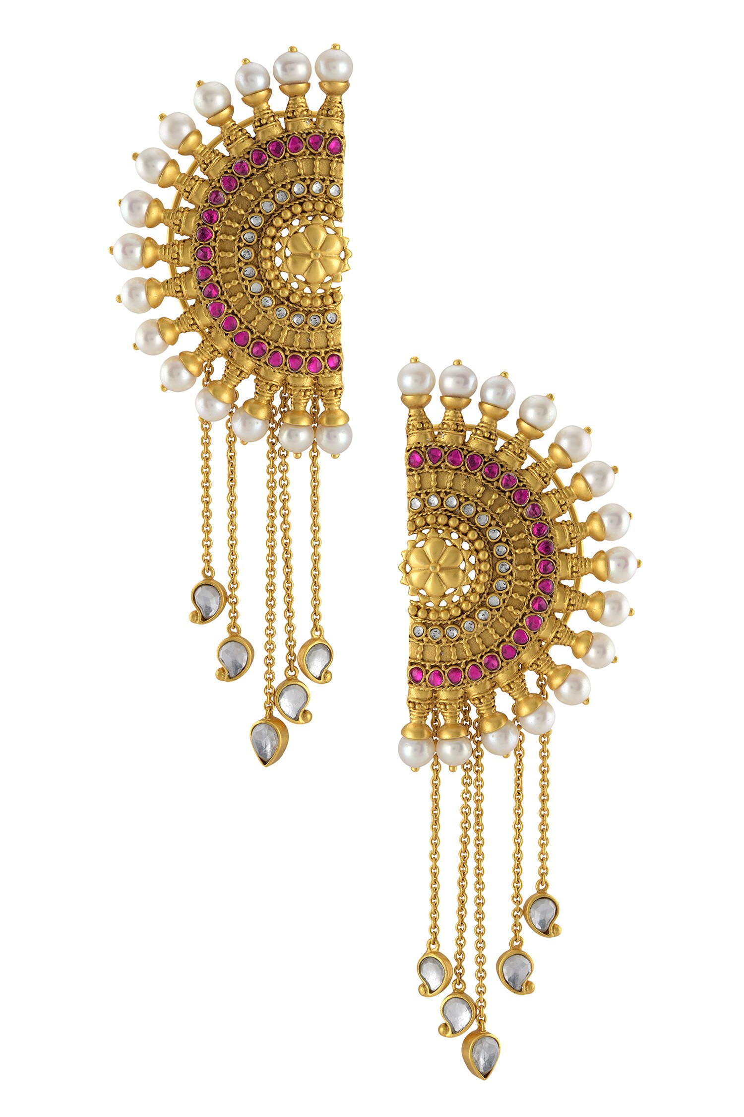 Buy Tribe Amrapali Gold Plated Chakra Ear Cuffs Earrings Online | Aza ...