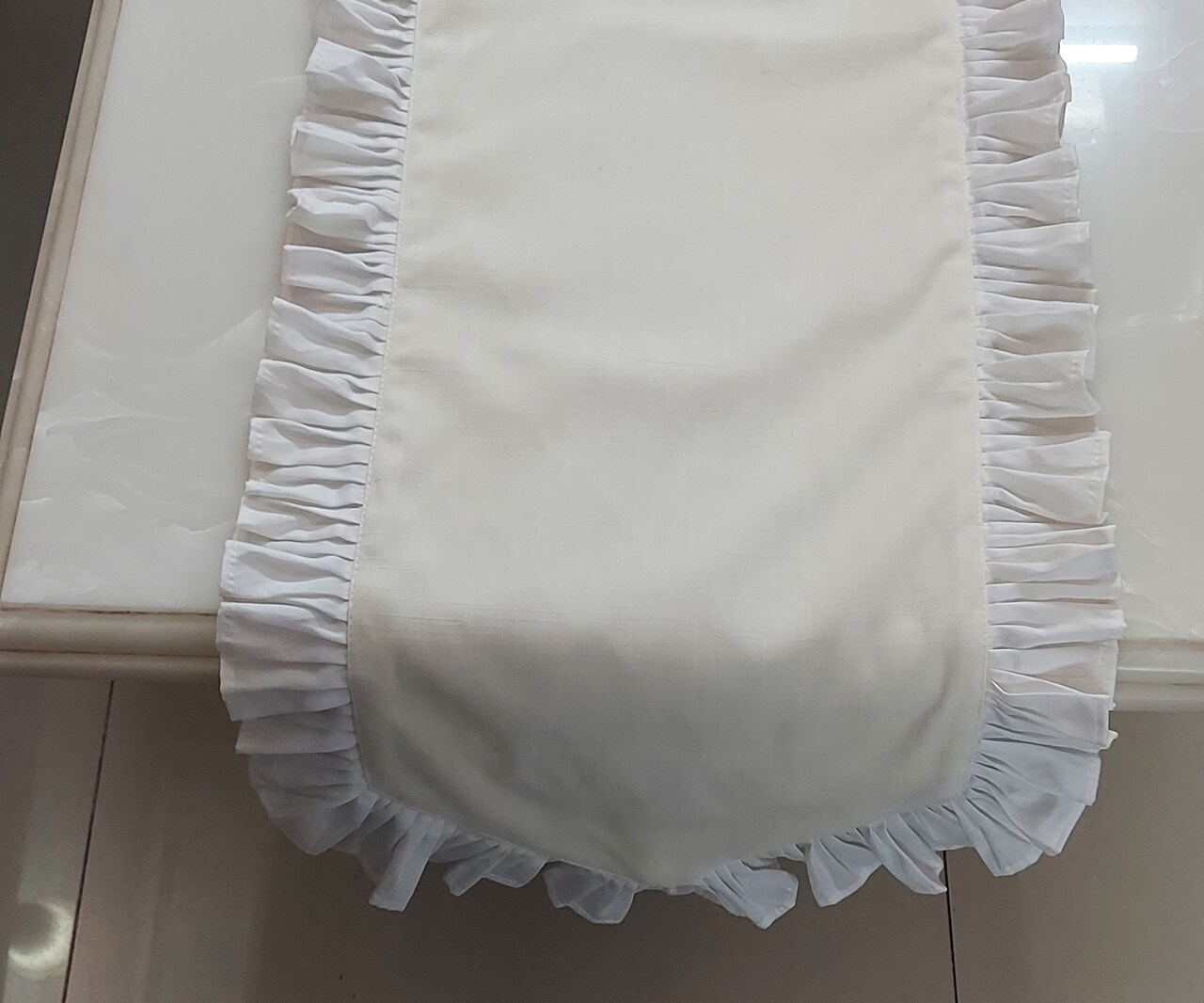 Buy Throwpillow Frilled Table Runner Online | Aza Fashions