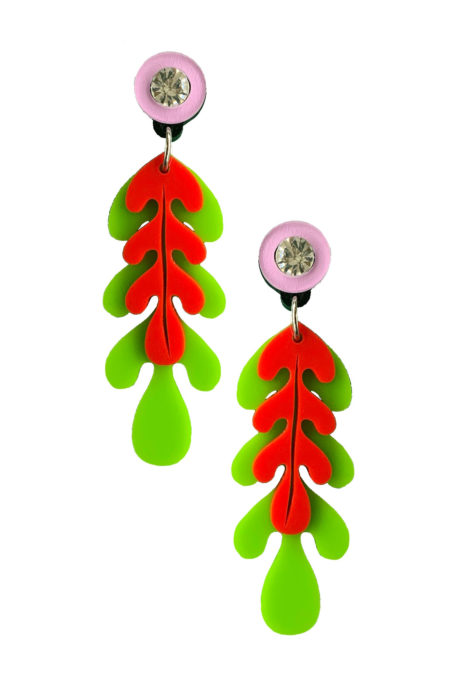 Buy The YV Brand by Yashvi Vanani The Kelly Leaf Dangler Earrings Online | Aza Fashions