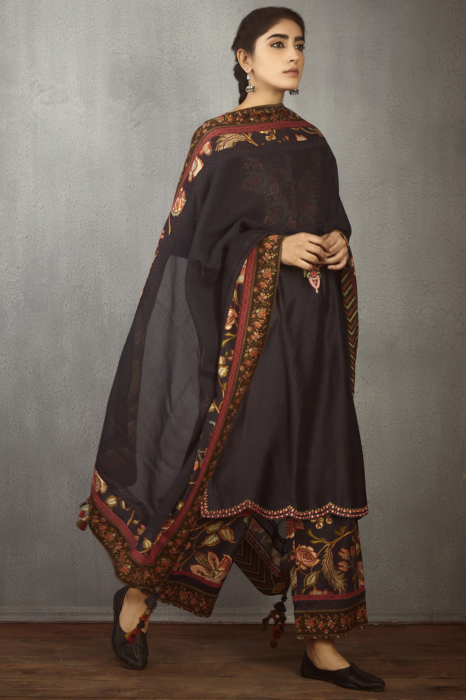 Buy Chanderi Printed Dupatta by Torani at Aza Fashions