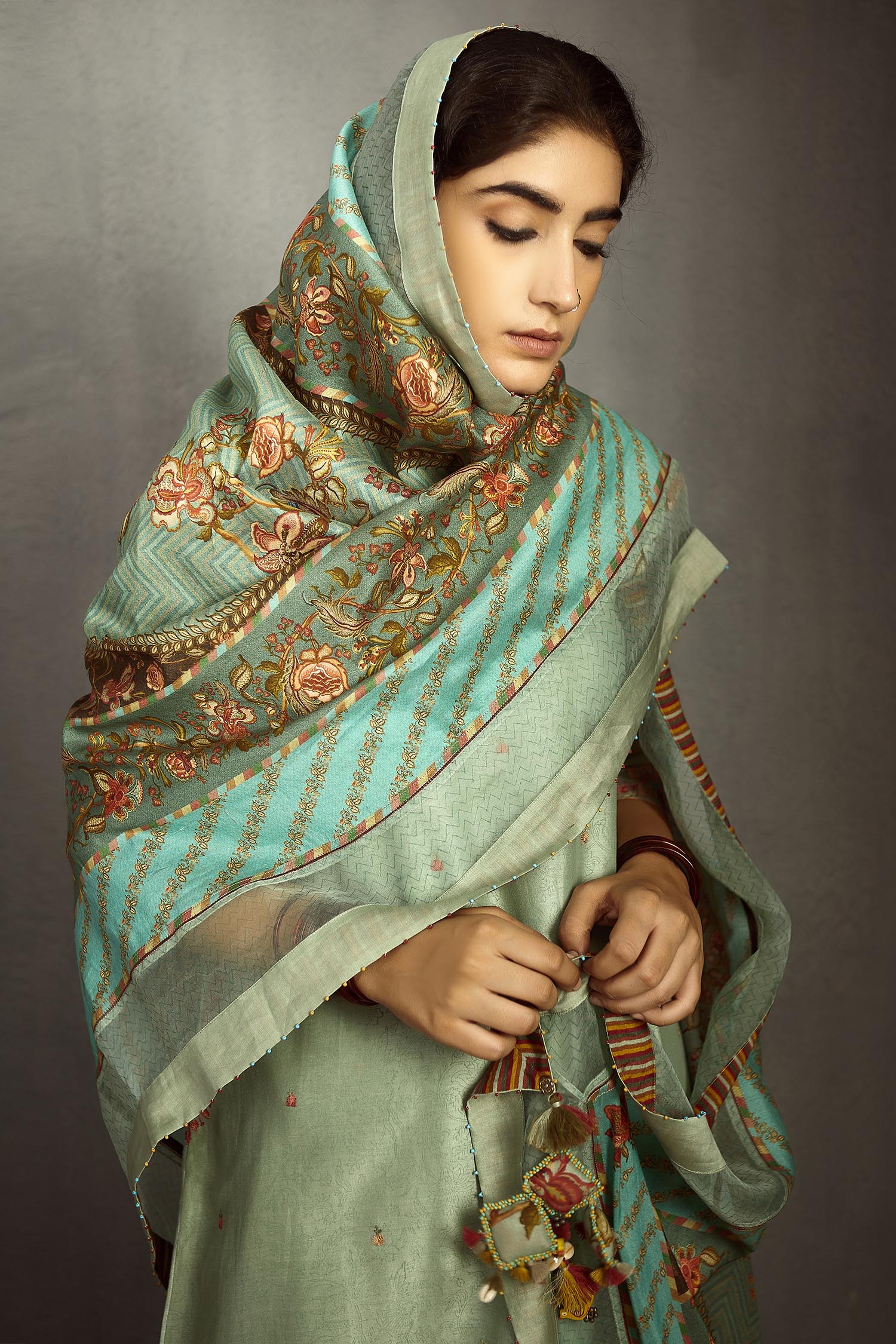 Buy Torani Chanderi Dupatta Online | Aza Fashions
