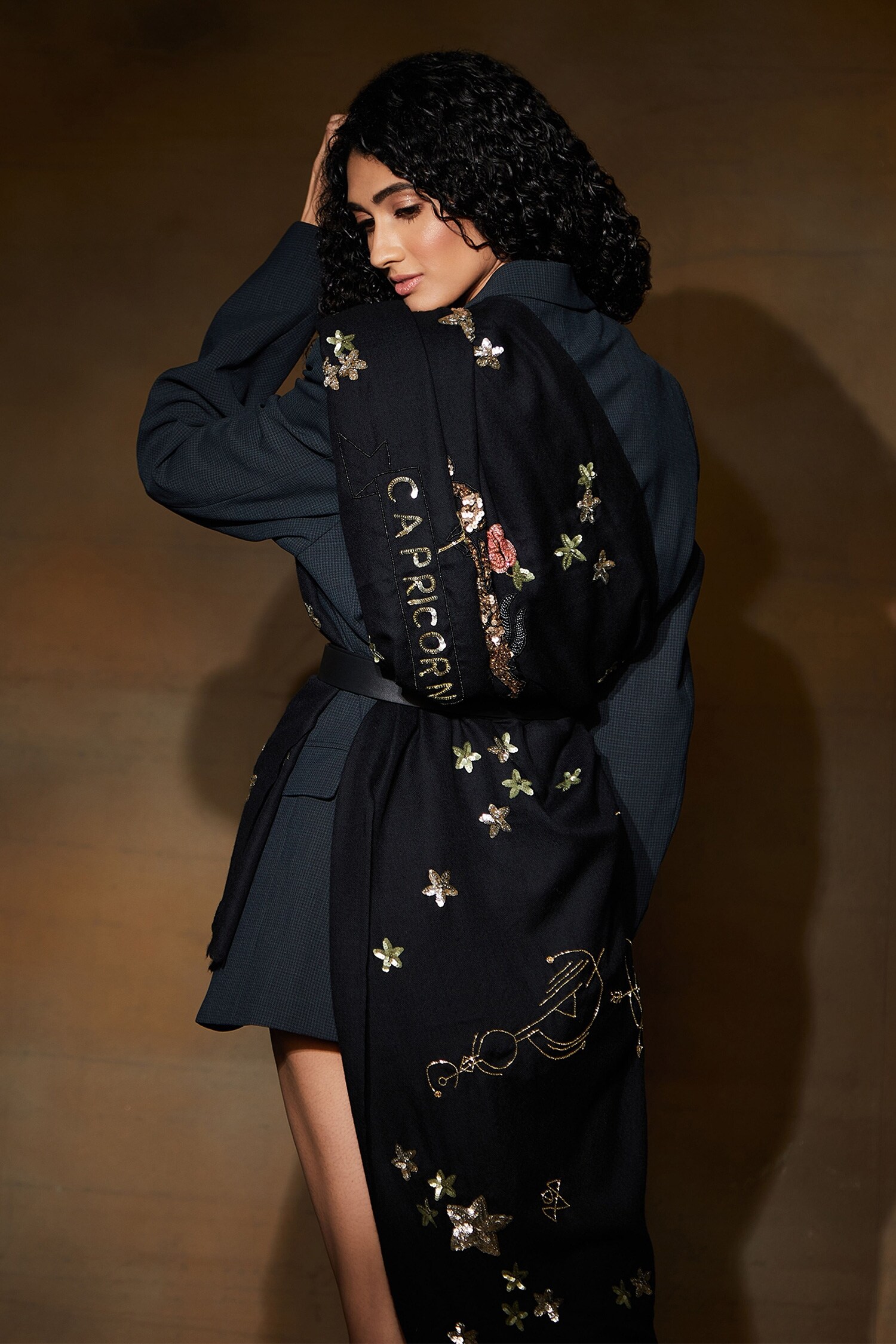 Buy Dusala Shawls Capricorn Sequin Pipe And Thread Work Shawl Online ...