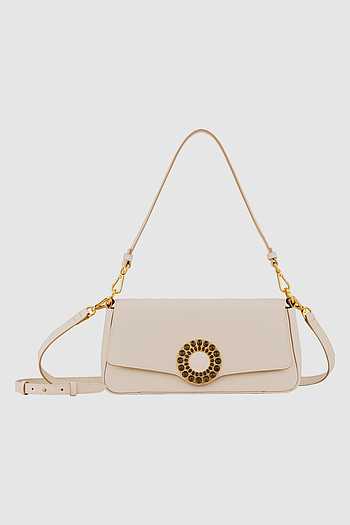 Buy White Embellished Gemstone Shoulder Bag by Aranyani Online at Aza ...