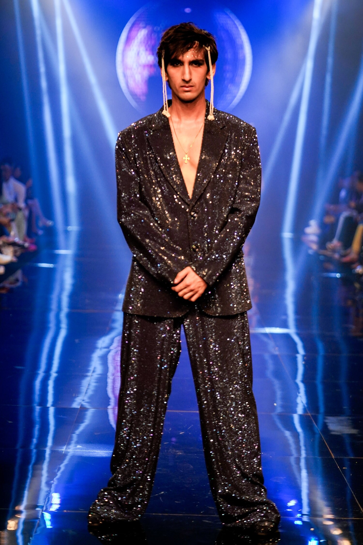 Buy Itrh Blue Taliesin Blazer And Pant Set Online | Aza Fashions