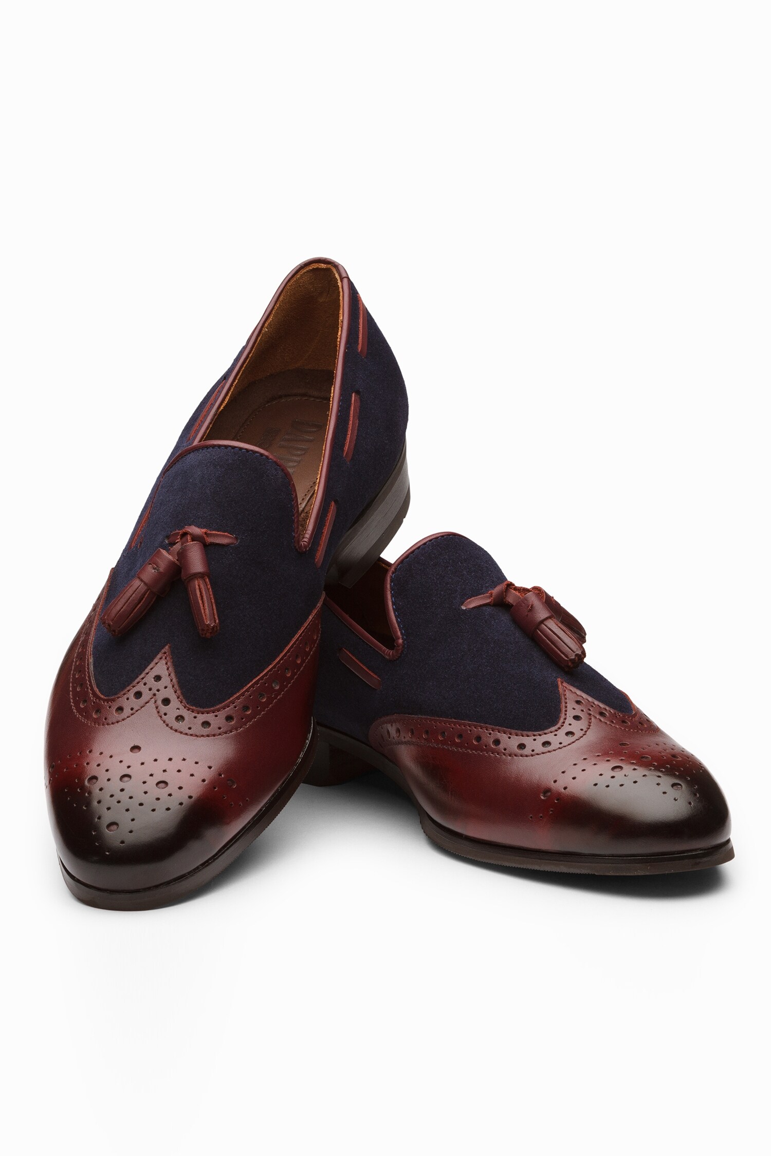 Buy dapper Shoes Maroon Leather Tassel Wingtip Loafers Online | Aza ...