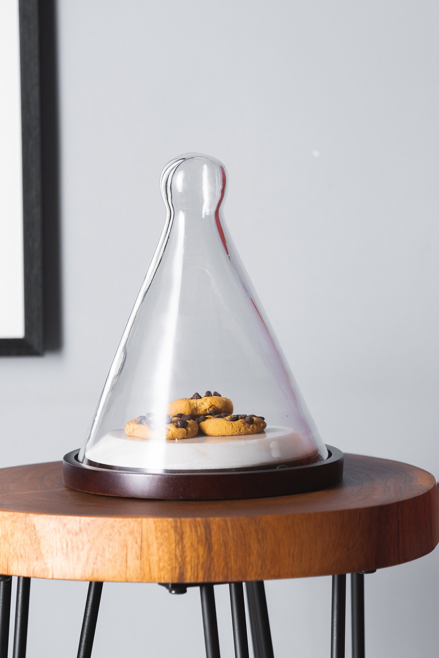 Buy S.G. Home Cone Cloche With Marble Base Online | Aza Fashions