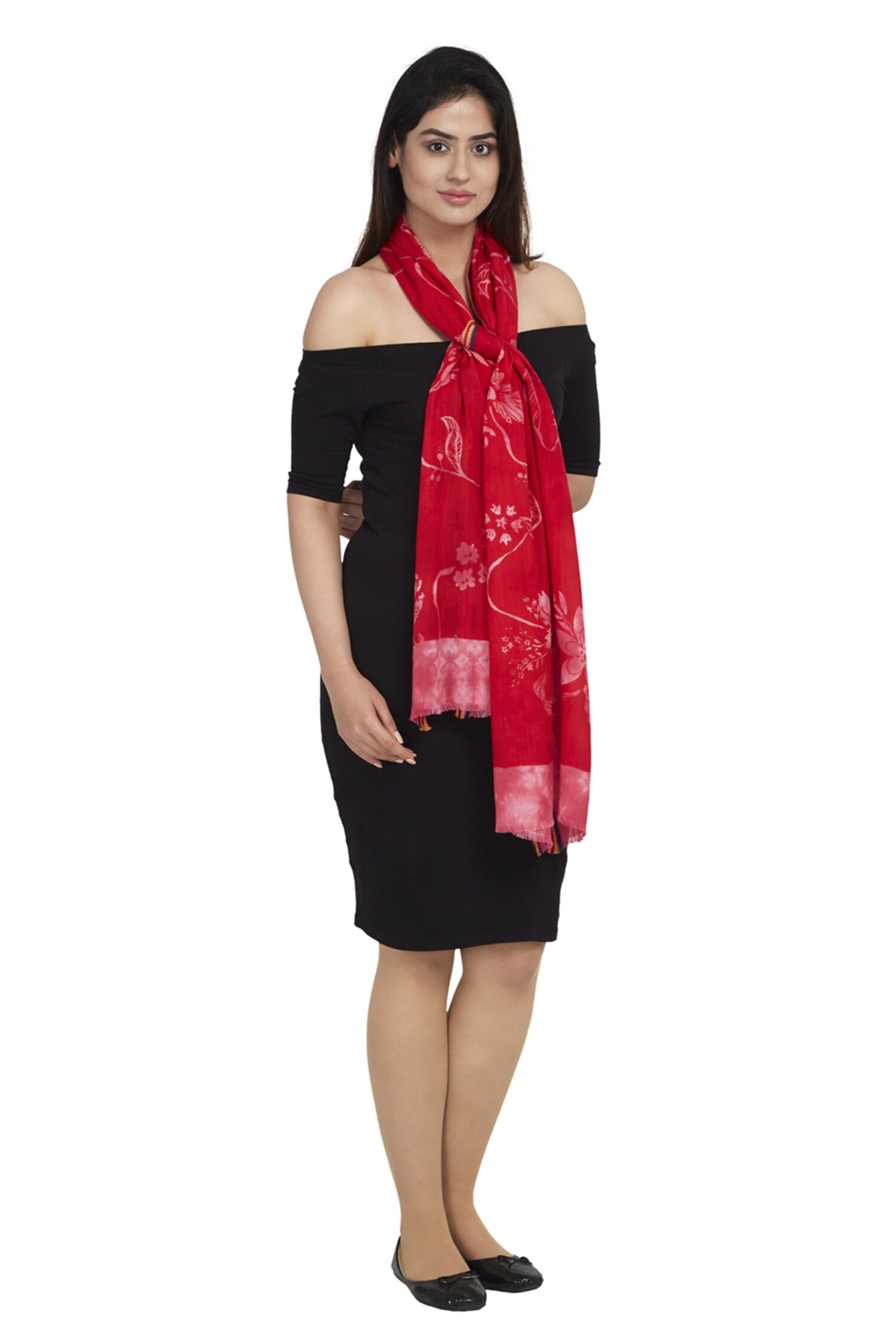 Buy Shingora Floral Print Stole Online | Aza Fashions