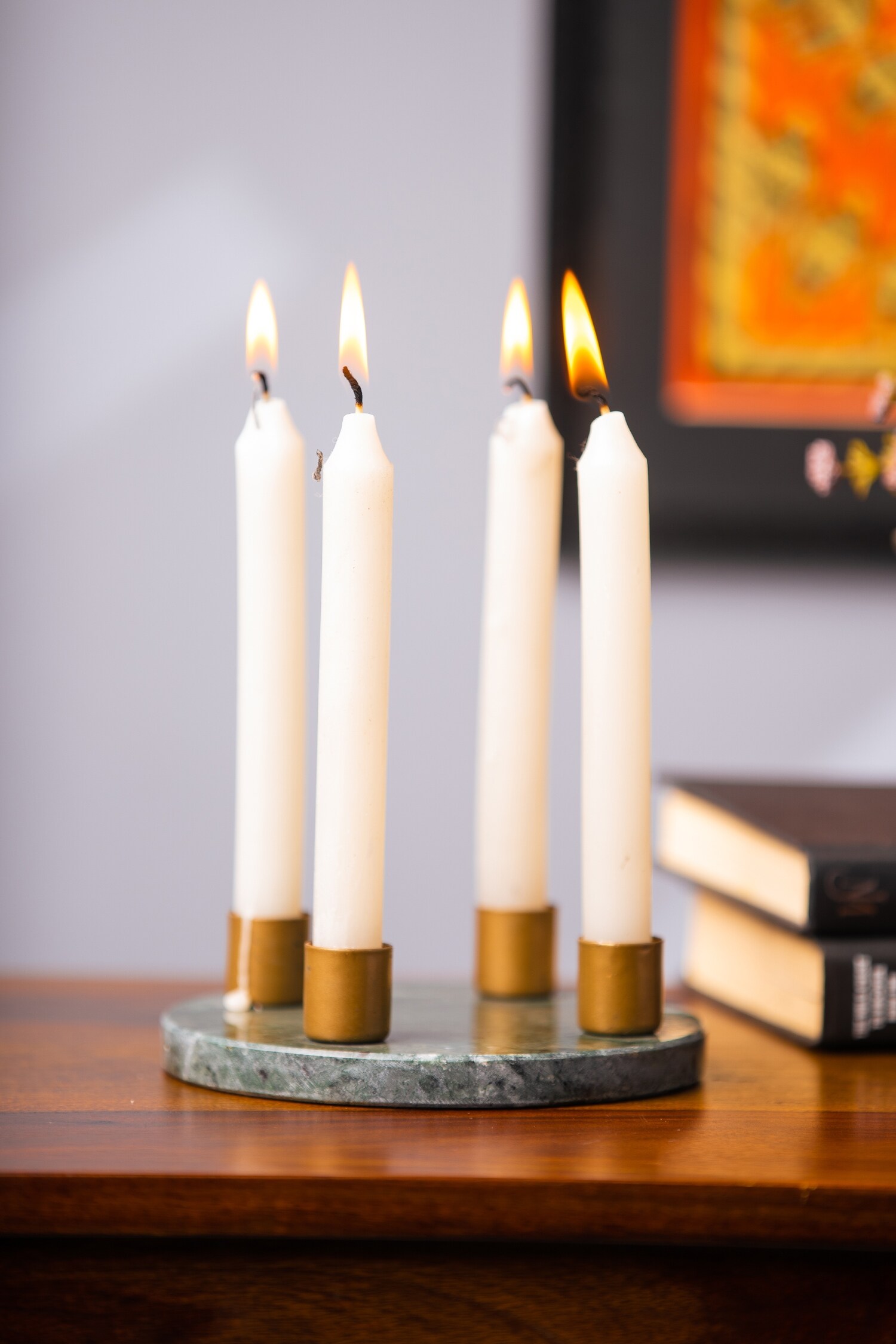 Buy S.G. Home Deva Marble Candle Holder Online | Aza Fashions