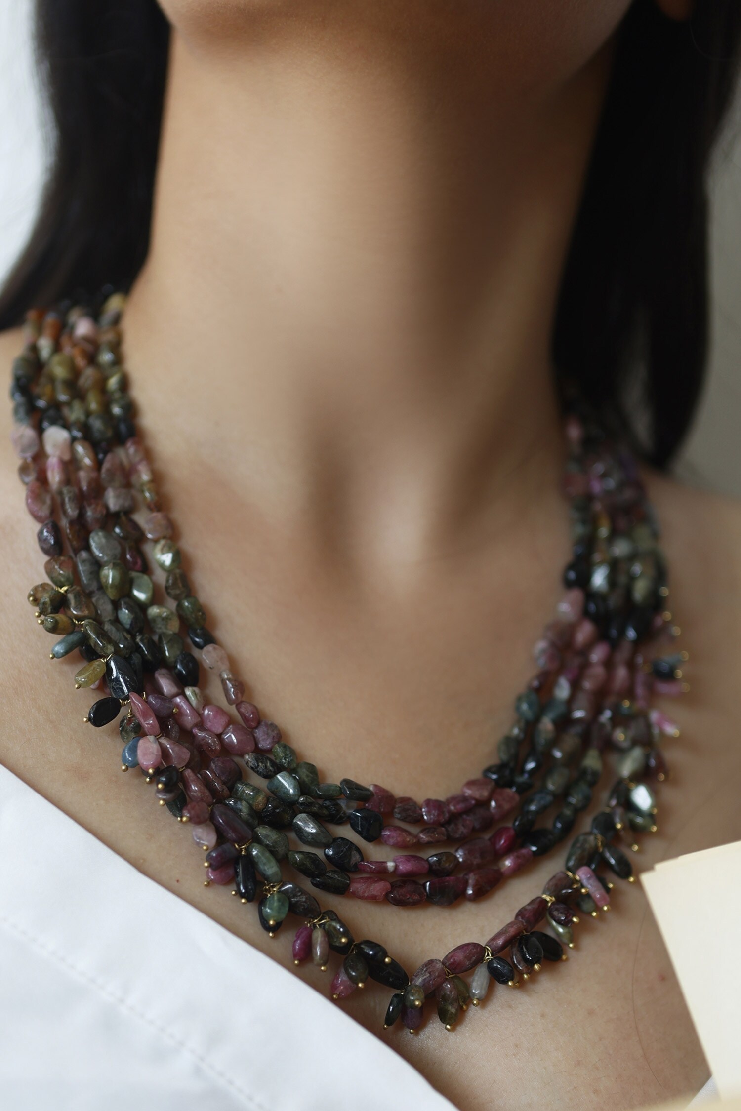 Buy Phiroza Nina Multi Layered Contemporary Necklace Online | Aza Fashions