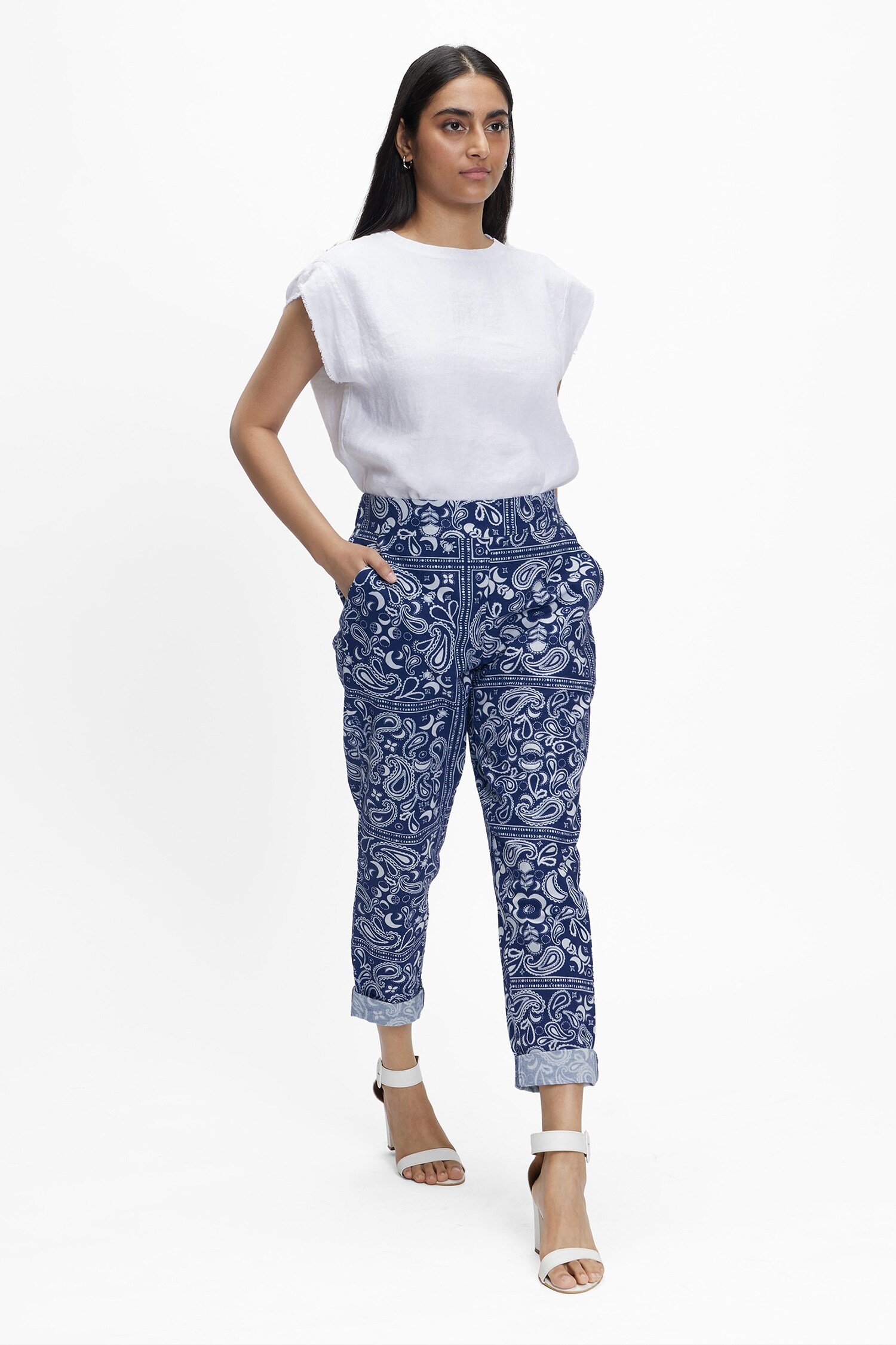 Buy Terra Luna Blue Organic Handloom Oxford Cotton Chilled Out Lunar ...