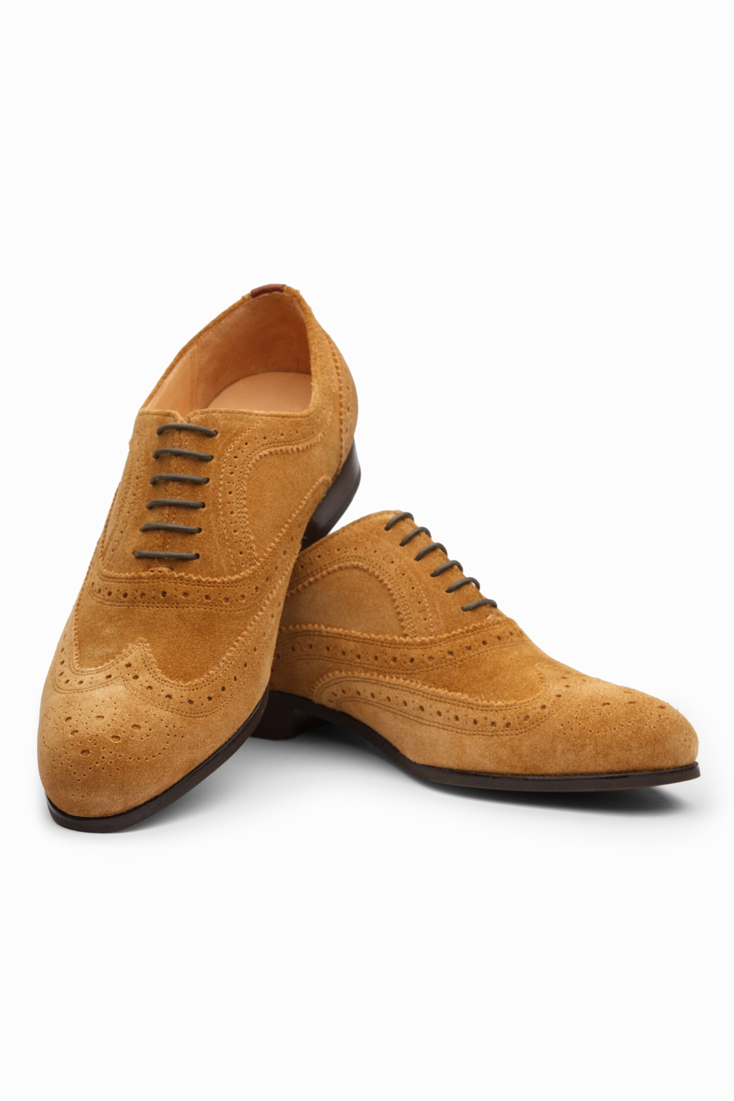 Buy Brown Handcrafted Wingtip Oxford Shoes For Men by dapper Shoes ...