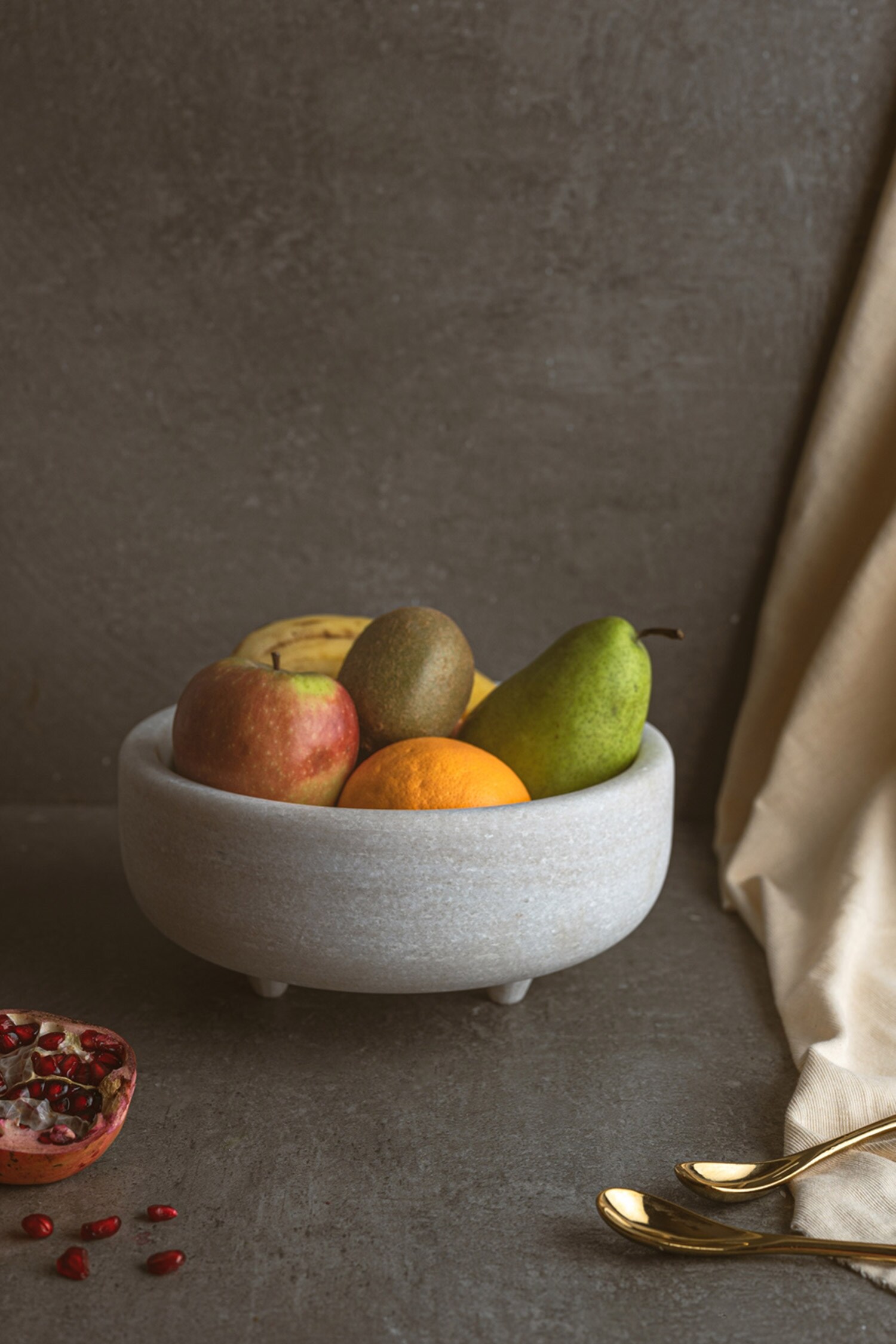 Buy Kaksh Studio Cauldron Marble Urli Online | Aza Fashions