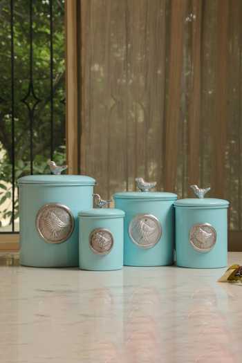 Buy Amoli Concepts Bird Design Canister Set - Set Of 4 Online | Aza ...