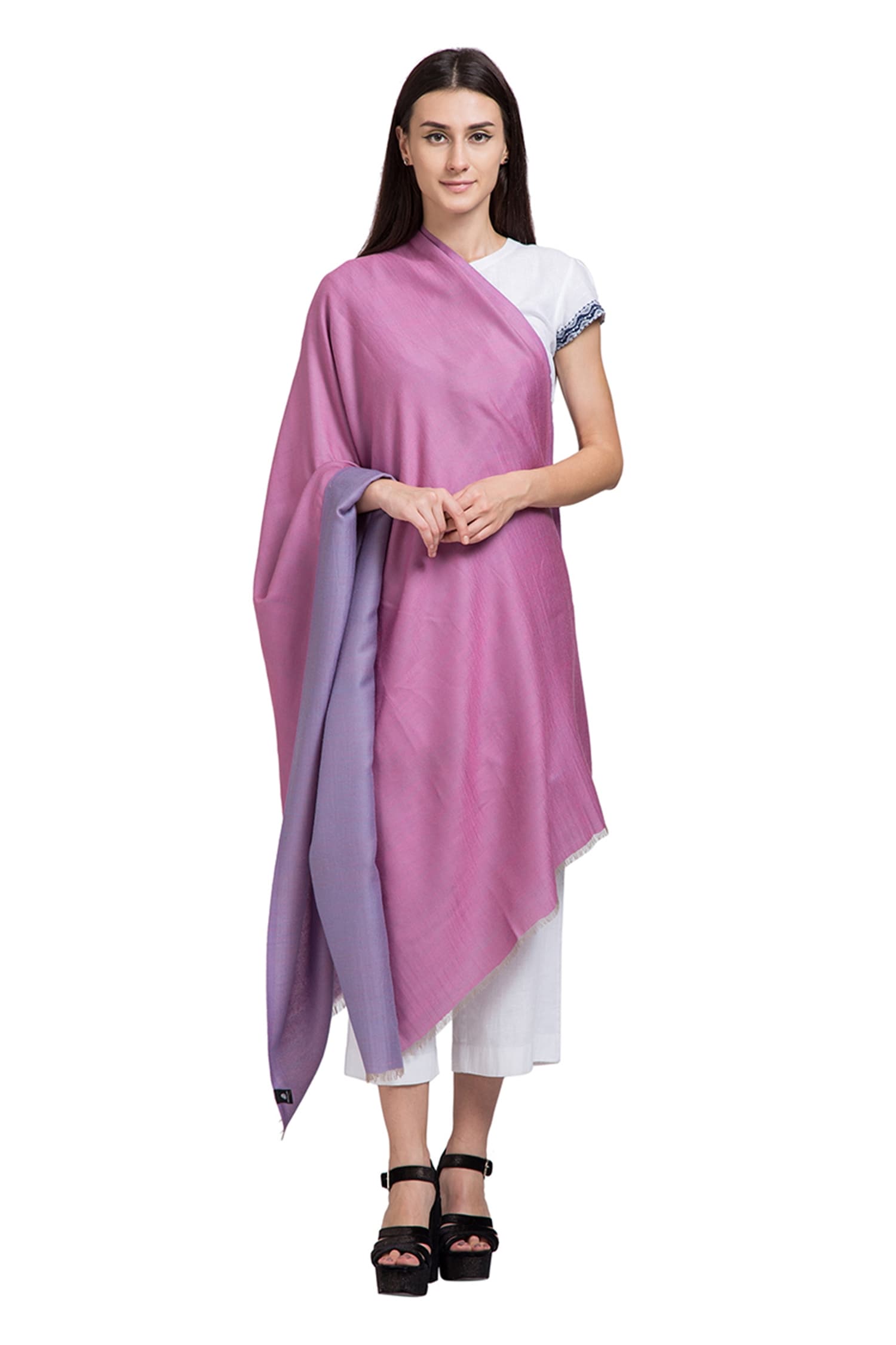 Buy Shingora Fringed Border Shawl Online | Aza Fashions