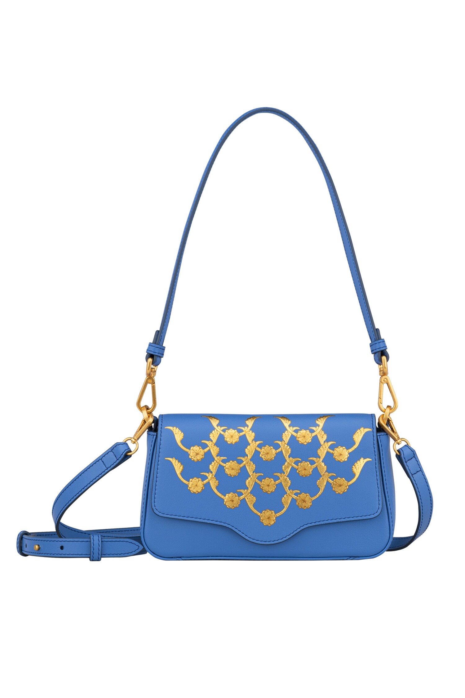 Buy Aranyani Glided Champa Flower Shoulder Bag Online | Aza Fashions