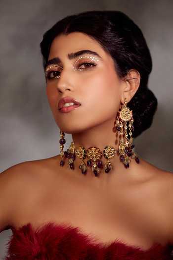 Buy Paisley Pop Sumala Stone Embellished Choker Jewellery Set Online ...