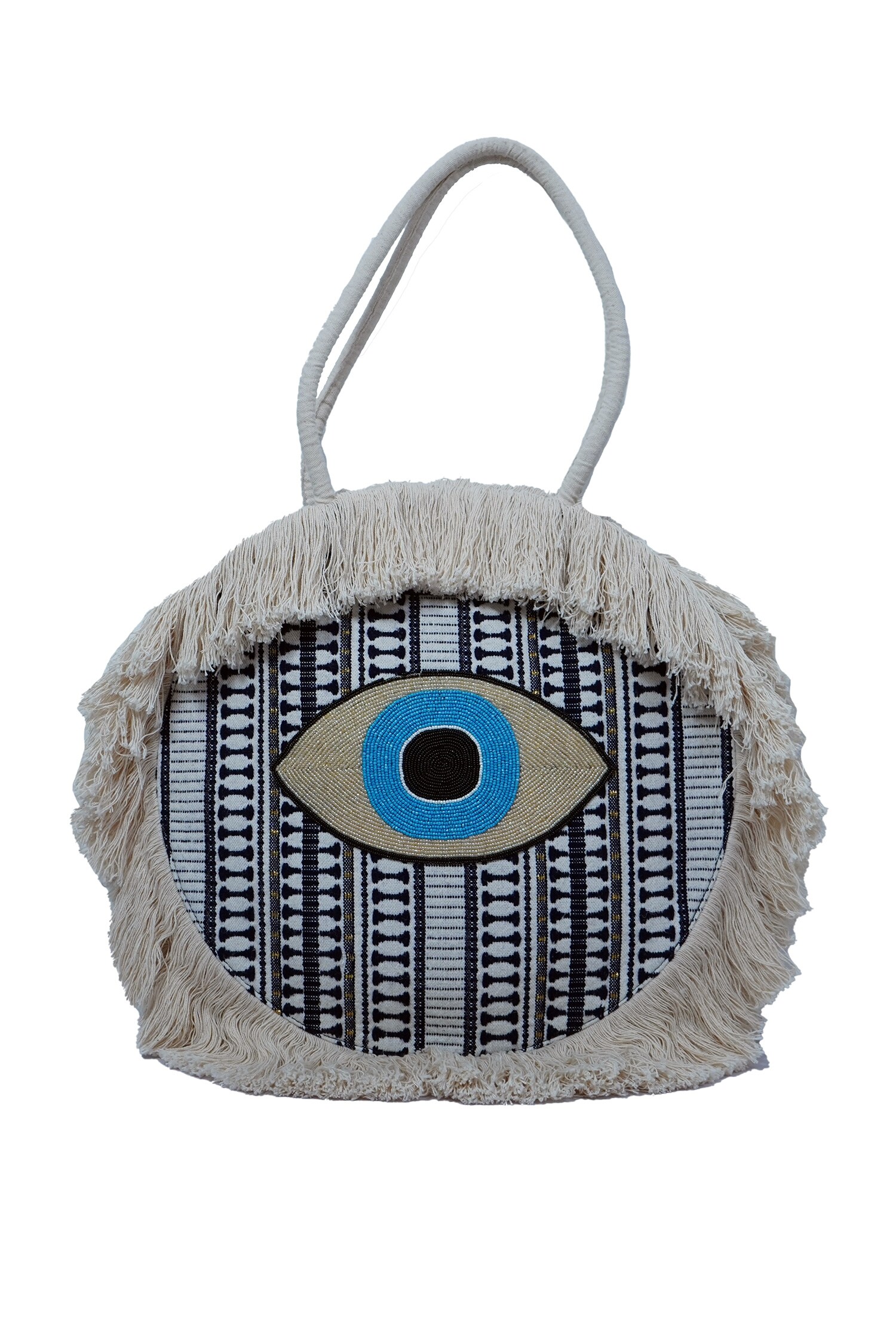 Buy Gin & Tonic Evil Eye Tote Bag Online | Aza Fashions