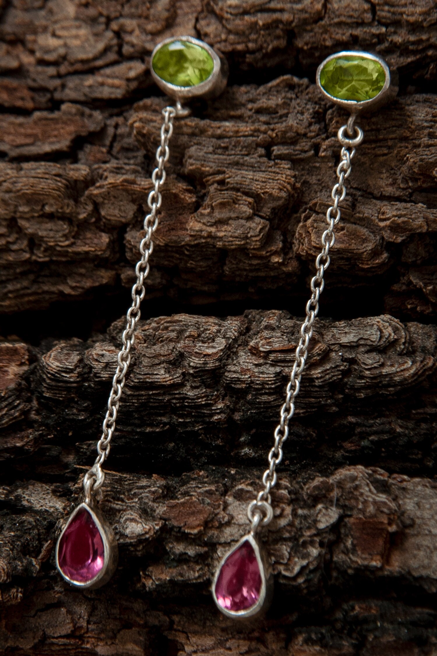 Buy Neeta Boochra Gemstone Encrusted Chain Danglers And Drops Online ...