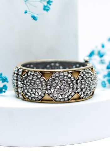 Buy Silver Plated Stone Ruhiya Embellished Bracelet by Sangeeta Boochra ...
