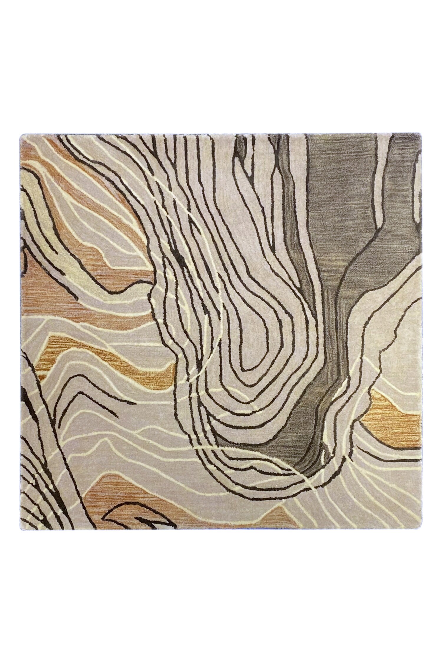 Buy Qaaleen Abstract Pattern Hand Tufted Rug Online | Aza Fashions