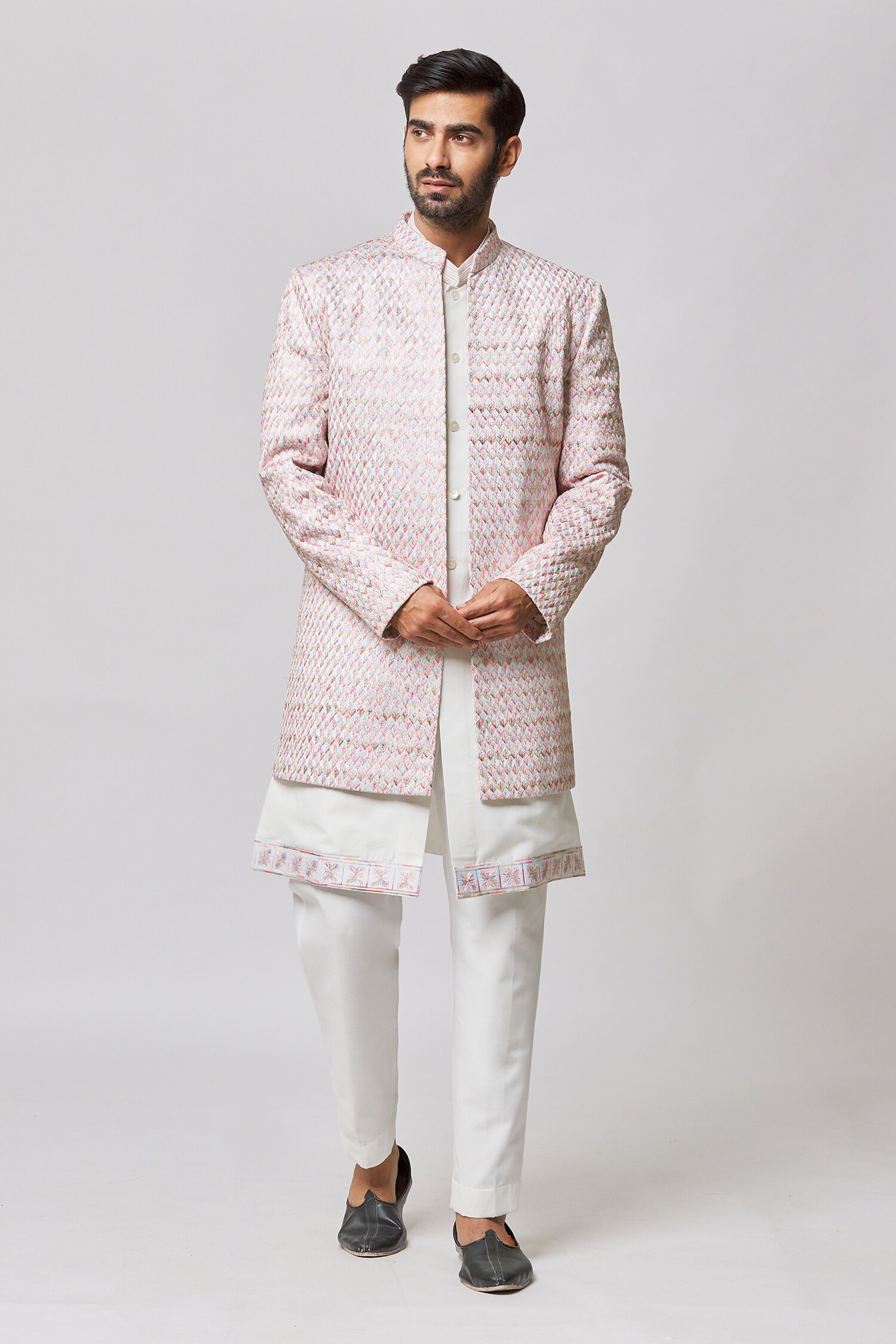 Buy Nero by Shaifali and Satya Multi Color Sponge Silk Thread ...