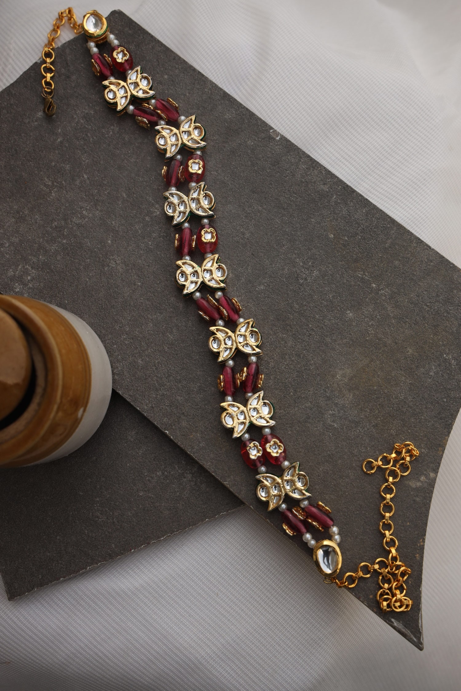 Buy Phiroza Meika Kundan Embellished Choker Necklace Online | Aza Fashions