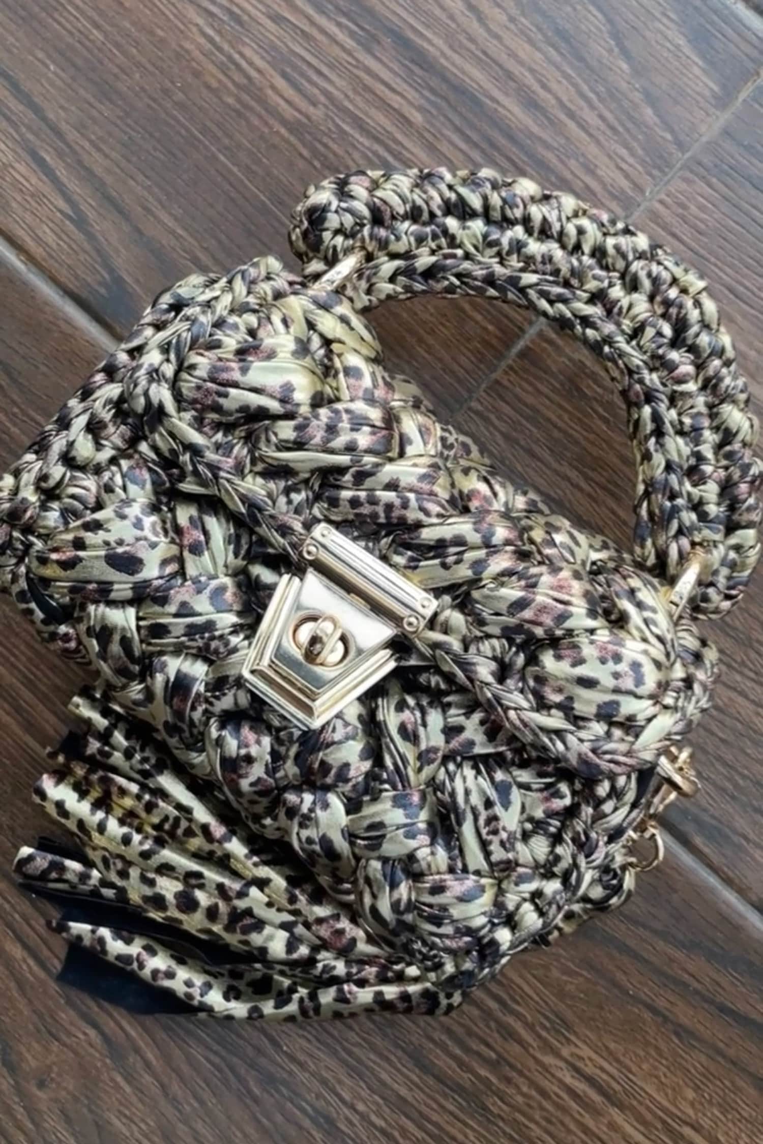 Buy BIJIT Metallic Leapord Print Sling Bag Online | Aza Fashions