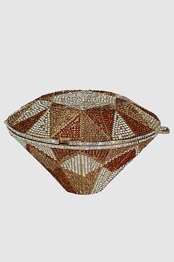 Buy Crystal Craft Diamond Shaped Crystal Embellished Clutch Online ...