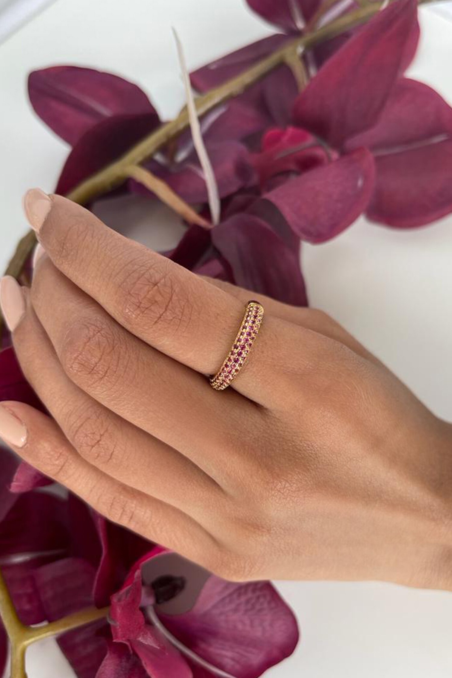 Buy The Jewel Factor Karl Eternity Crystal Encrusted Ring Online | Aza ...