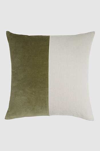 Buy Green Blend Of Cotton And Polyester Dual Color Block Pattern ...