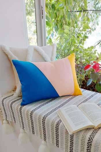 Buy Multi Color Blend Of Cotton And Polyester Contemporary Block ...